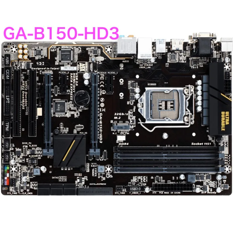 Gigabyte GA-B150-HD3 Desktop Motherboard 64GB LGA 1151 DDR4 ATX B150 ...