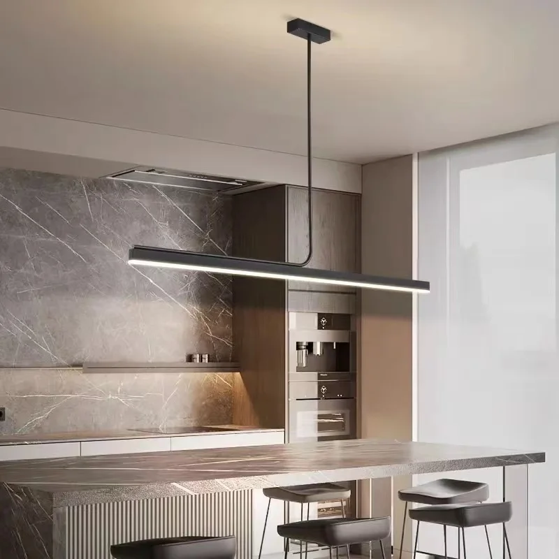 Restaurant-chandelier-Nordic-strip-minimalist-tea-room-office-bar-table ...