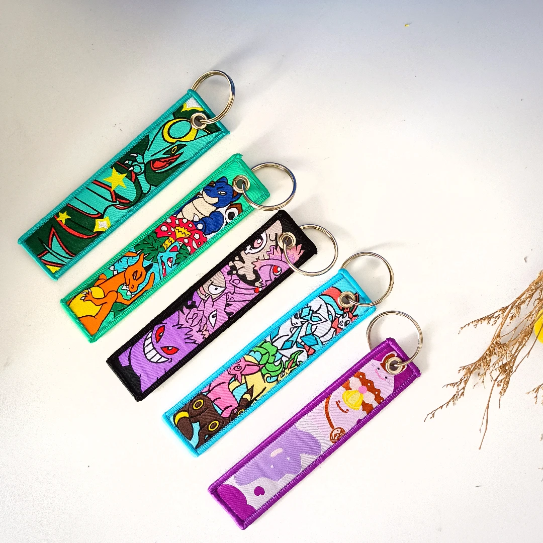 Pok-mon-Anime-Keychain-with-Embroidered-Jet-Designs-Key-Tag-Key-Key ...