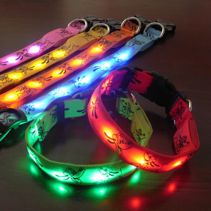 Light-bar-collar-Luminous-dog-collar-Glitter-collar-Luminous-dog-neck ...