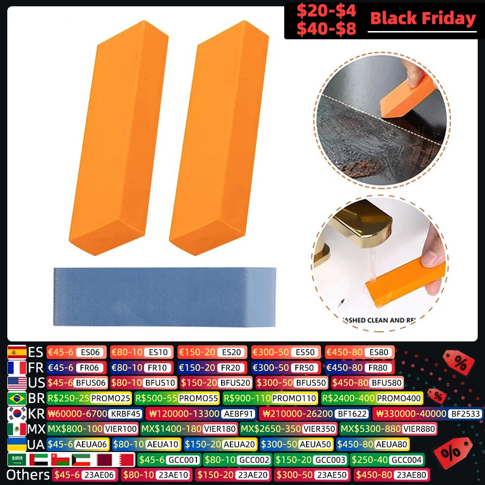 1-2PCS-Easy-Limescale-Eraser-Bathroom-Glass-Rust-Remover-Rubber ...