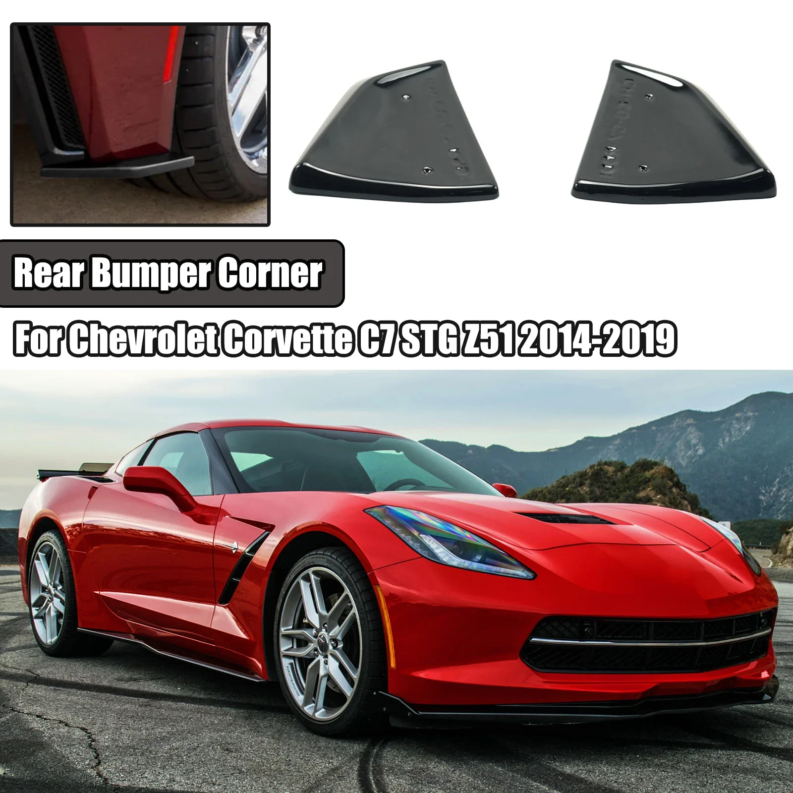 Rear-Bumper-Corners-For-Chevrolet-Corvette-C7-STG-Z51-2014-2019-Side ...