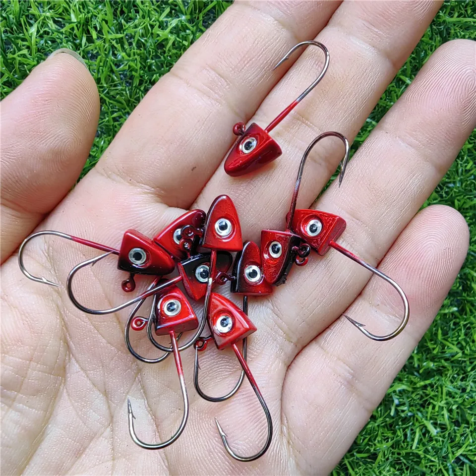 Jig-Head-Fishing-Hooks-Lure-10pcs-lot-1-6g-Barbed-Hook-Fishhook-Fishing ...