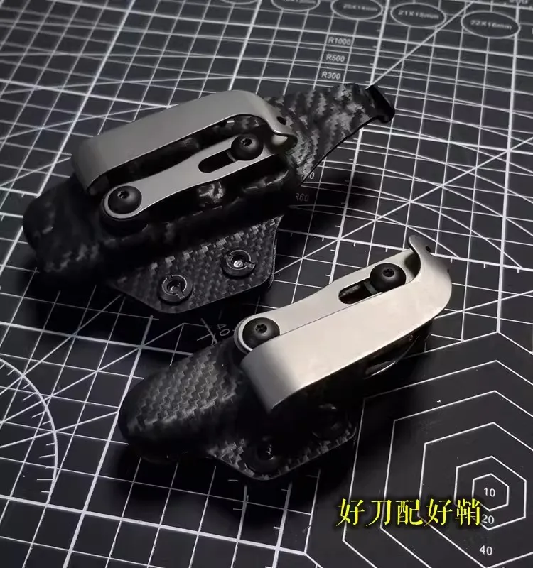 Titanium-Back-Clip-K-Plate-Sheath-Knife-Holder-EDC-Waist-Clip-Left-and ...