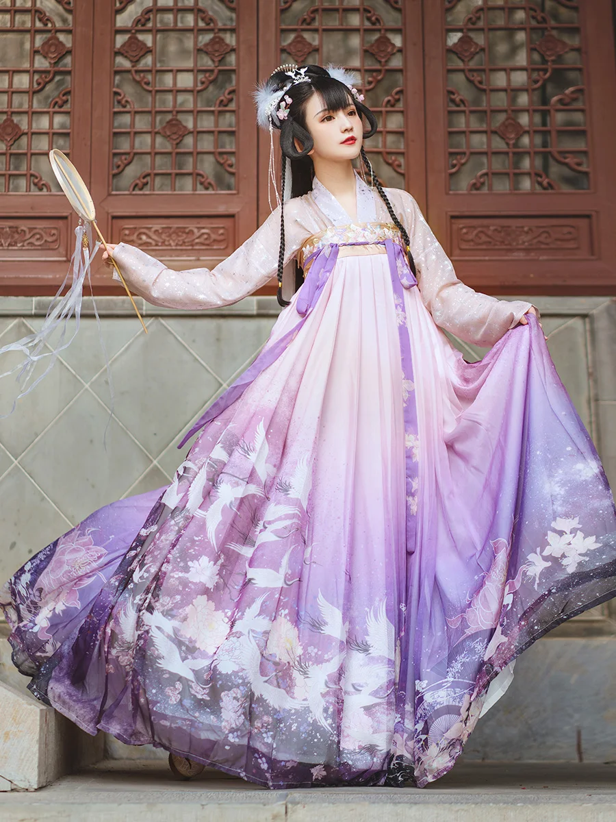 Kostum Cosplay Kuno Gaya Cina Pola Bordir Hanfu Gaun Peri, 45% OFF