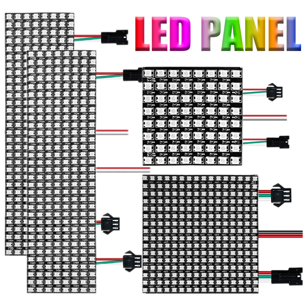 WS2812B-LED-Panel-DC5V-WS2812-5050-RGB-Individually-Addressable-Digital ...