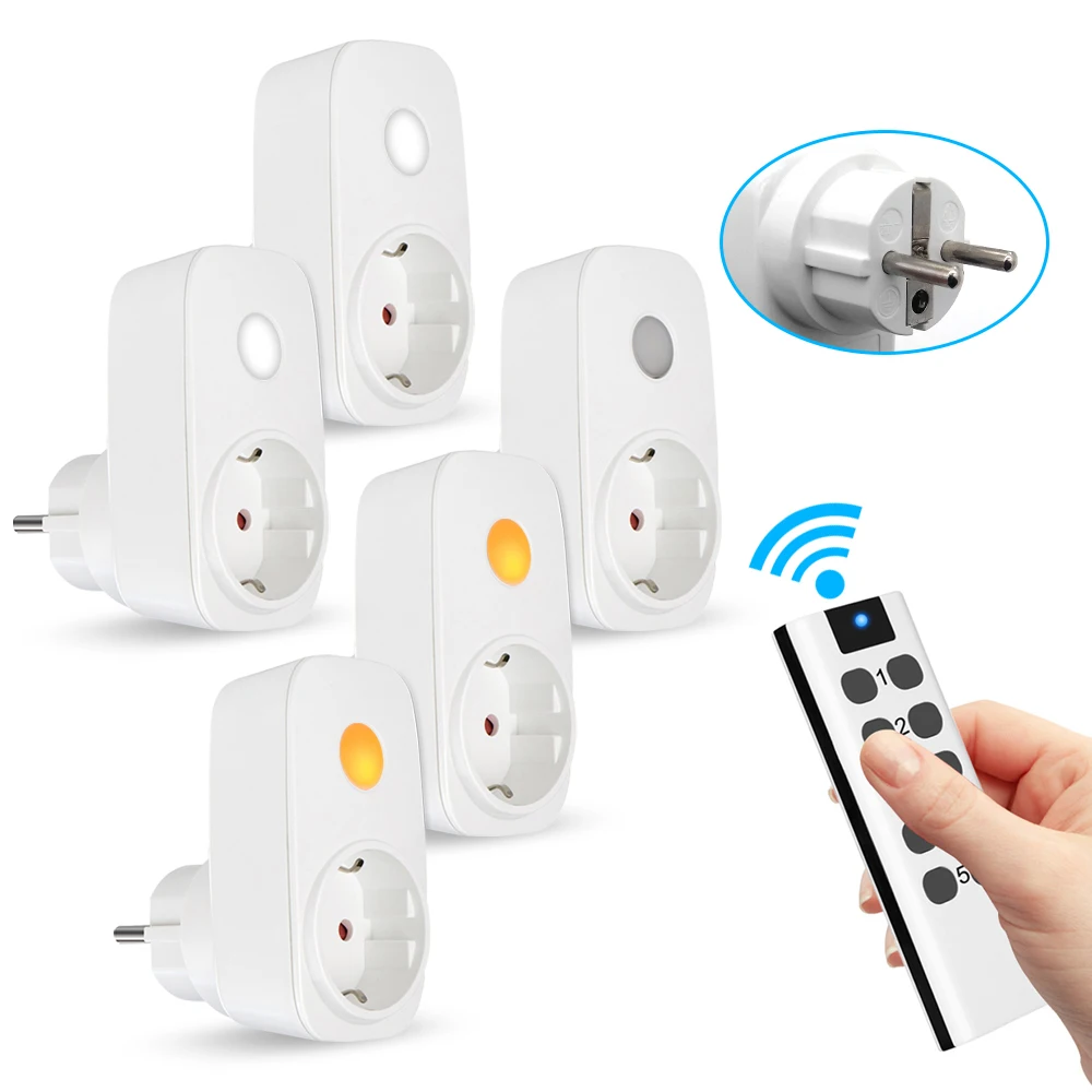 433Mhz-Universal-Remote-Control-Power-Plug-15A-EU-French-Smart-Socket ...