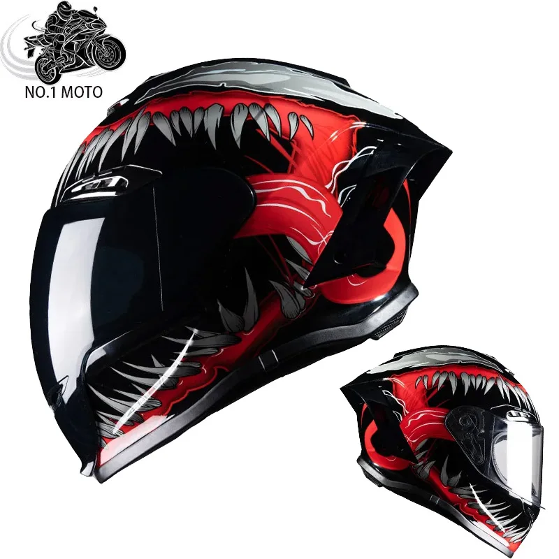 Venom-Motorcycle-Helmet-Full-face-Double-Lens-Motocross-Racing-Helmet ...