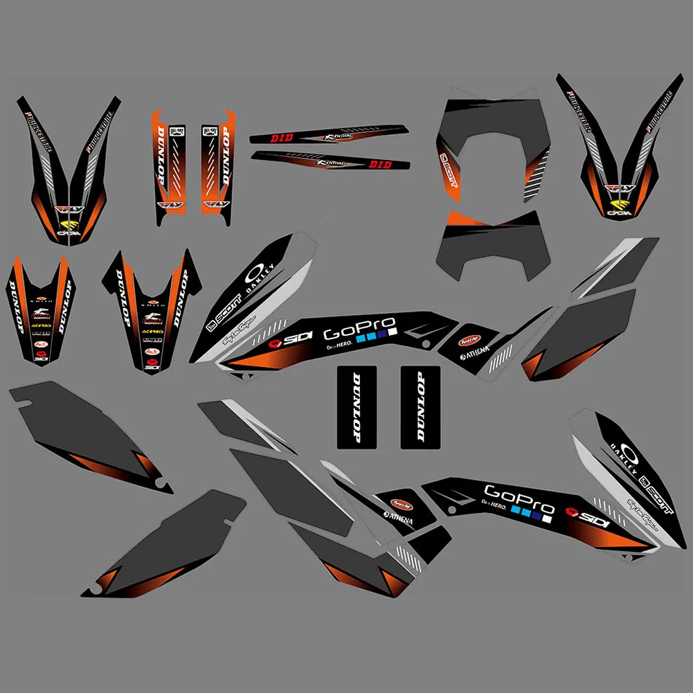Motorcycle SMC 690 2008 2011 Graphics Backgrounds 3M Decals stickers ...