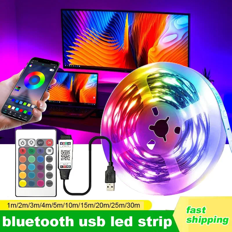 Usb-Led-Light-5050-Wifi-Bluetooth-Music-Rgb-Tape-Smart-Tv-Backlight-5V ...