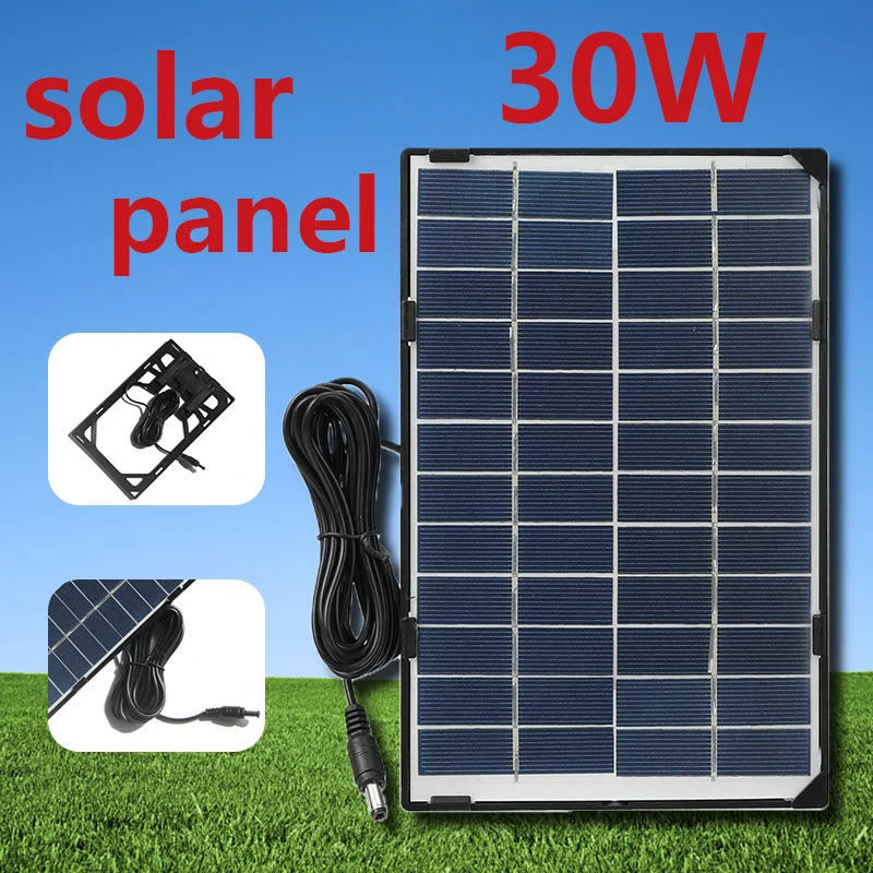 30W-Portable-Solar-Panel-Complete-Kit-12V-DC5521-for-Outdoor-Camera ...