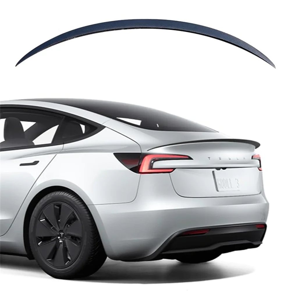 Spoiler Newest Model3 Highland 2025 Accessories Real Carbon Rear ...