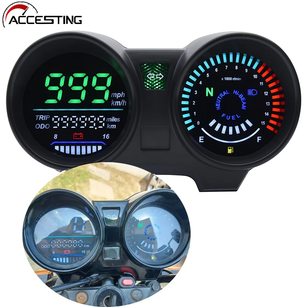 Veloc-metro-Digital-para-motocicleta-Panel-electr-nico-LED-de-2024-RPM ...