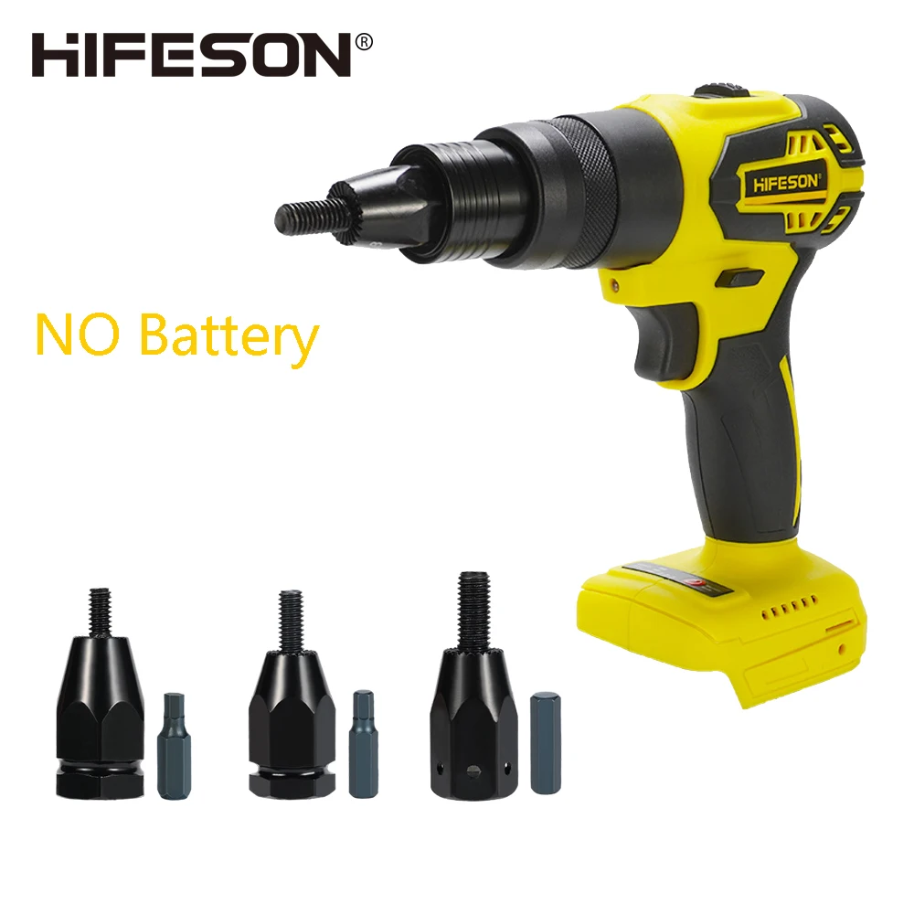 HIFESON Battery Free Metal Electric Rivet Gun Rechargeable Automatic HIFESON Battery Free Metal Electric Rivet Gun Rechargeable Automatic