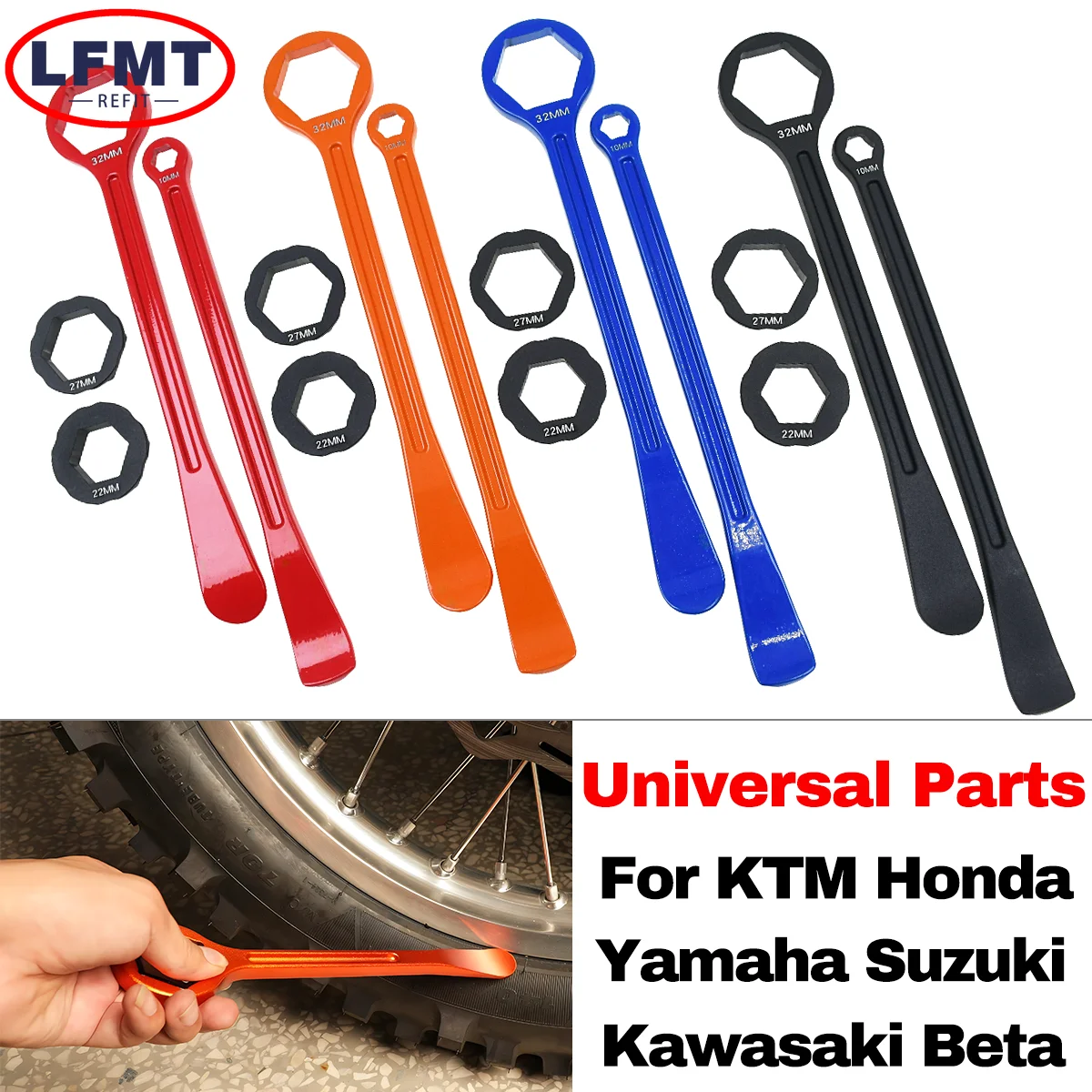 Motorcycle Universal 32/27/22/10mm CNC Tire Lever Wrench Tool For KTM ...
