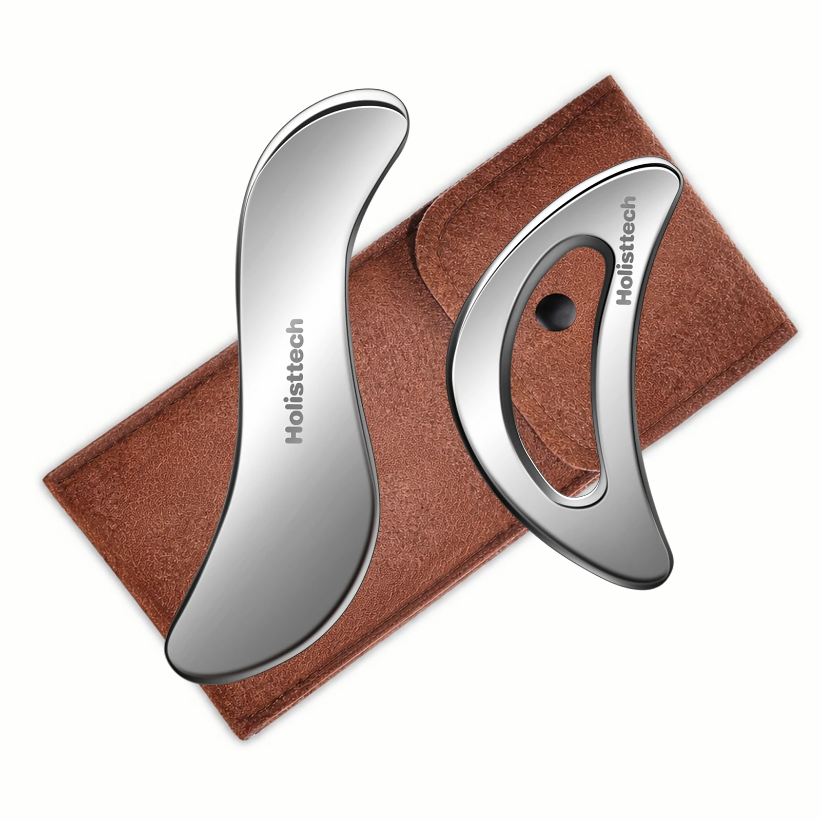 Stainless Steel Gua Sha Tool Massage Tools for Face, Neck, Body | 2 ...