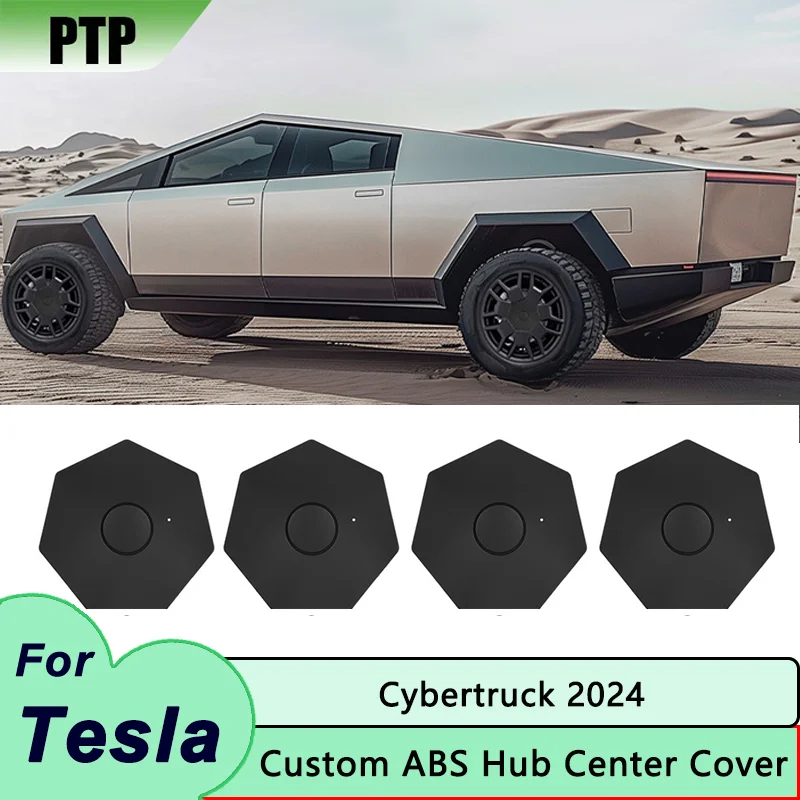 Wheel-Hub-Center-Caps-for-Tesla-Cybertruck-2024-4PCS-ABS-Full-Coverage ...