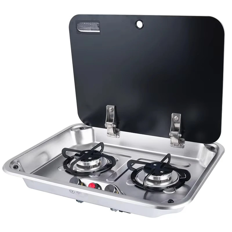 2 Burner Built-in RV Stove Stainless Steel Camper Cooktop for Caravan ...