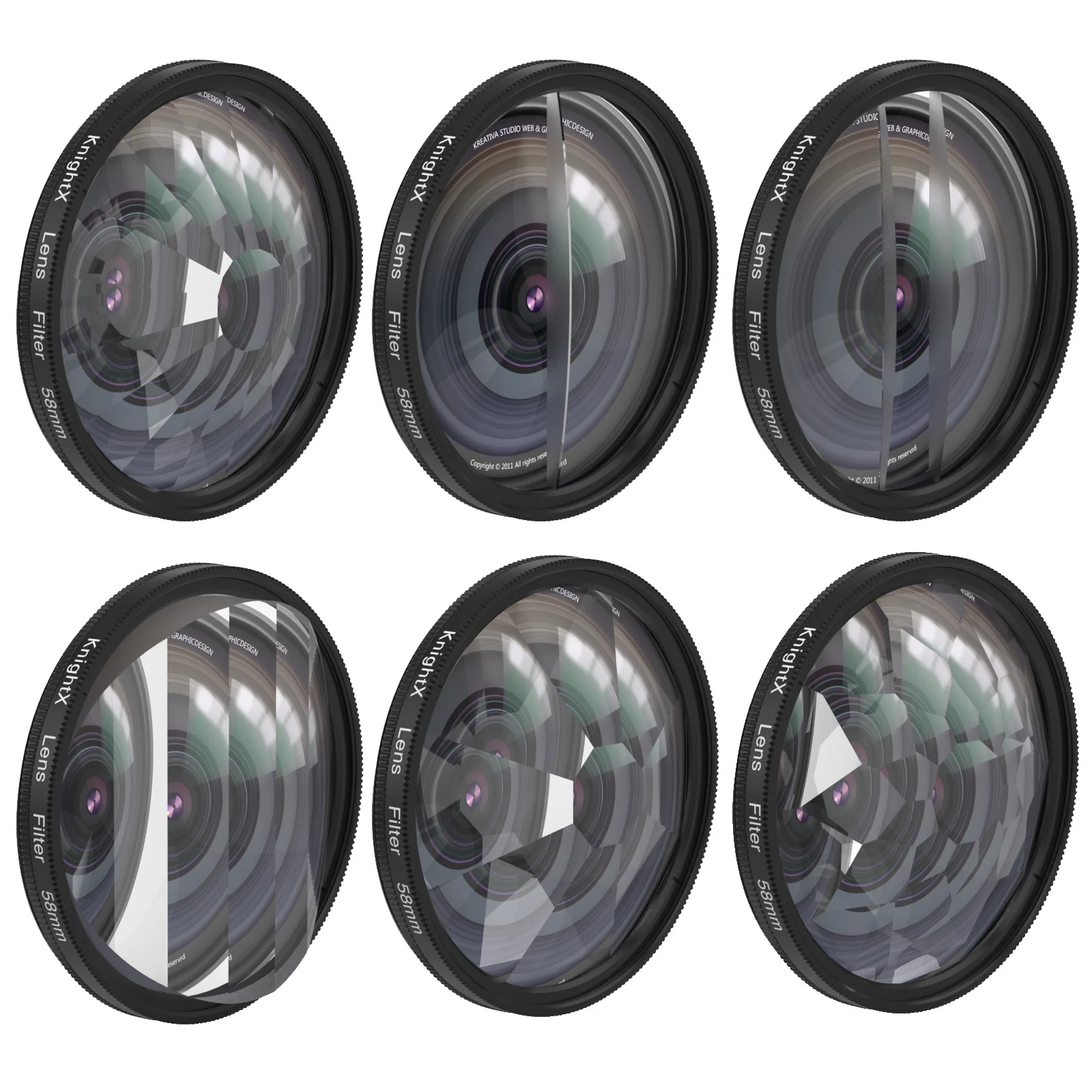 KnightX-49mm-52mm-58mm-67mm-77mm-Glas-Prism-objektiv-Filter-SLR-Kamera ...