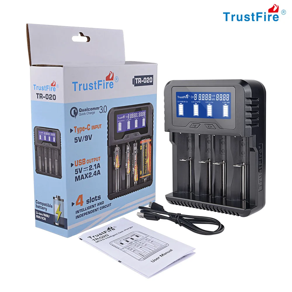 TrustFire-TR-020-4-Slot-USB-Smart-Li-ion-Battery-Charger-For-18650 ...