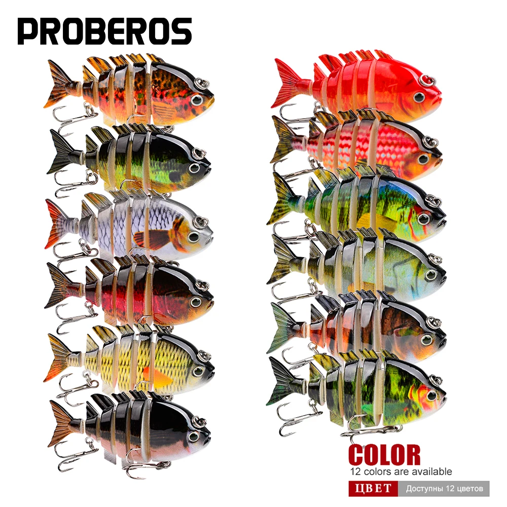 PROBEROS 1pc Sinking Wobblers Fishing Lures Jointed Crankbait Swimbait ...