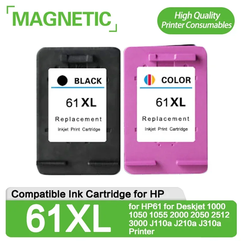 2pcs-61-Magnetic-Compatible-Ink-Cartridge-for-HP61-for-Deskjet-1000 ...
