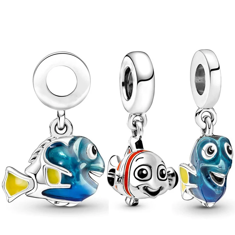 Disney-Marlin-Clownfish-Pendant-DIY-Fit-Pandora-Charms-Bracelet-Women ...
