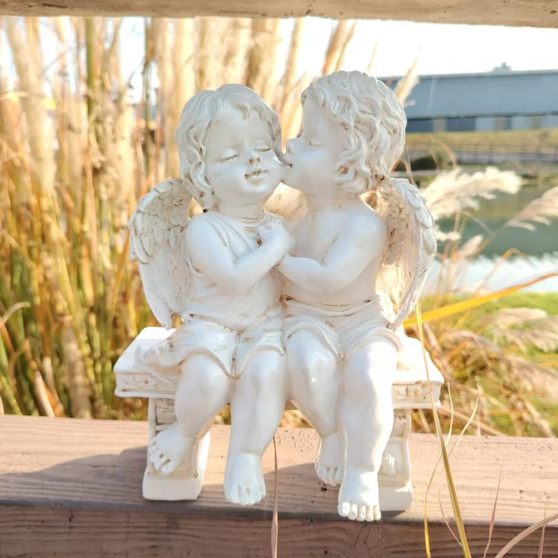 Creative Lover Angel Figurine for Living Room Bedroom Wine Cabinet ...
