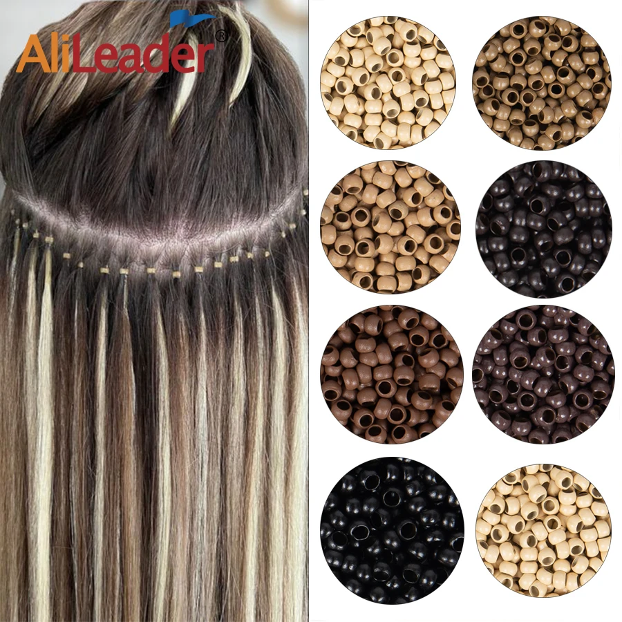 Copper Hair Extensions Ring Beads | Hair Extensions Nano Rings ...