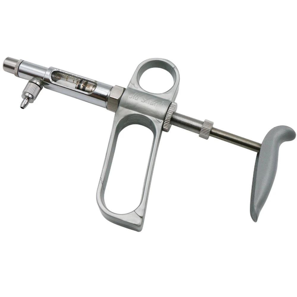 1-Pcs-Animal-Farm-Filler-Metal-Continuous-Syringe-Veterinary-Tools ...