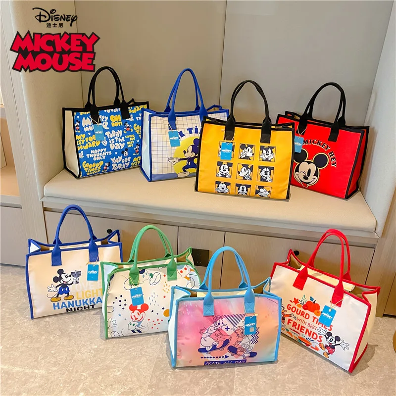 Disney Tote Bag Zipper | Disney Canvas Tote Bags | Cartoon Mickey Tote ...