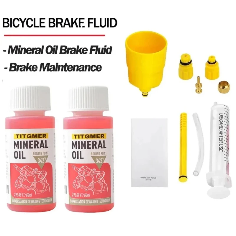 MTB-Bicycle-Mineral-oil-System-60Ml-Fluid-hydraulic-Disc-Brake-bleeding ...