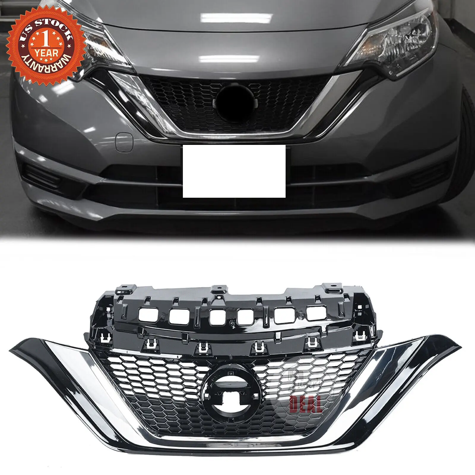 Front-Upper-Hood-Bumper-Grille-Racing-Grill-For-2017-2018-2019-Nissan ...