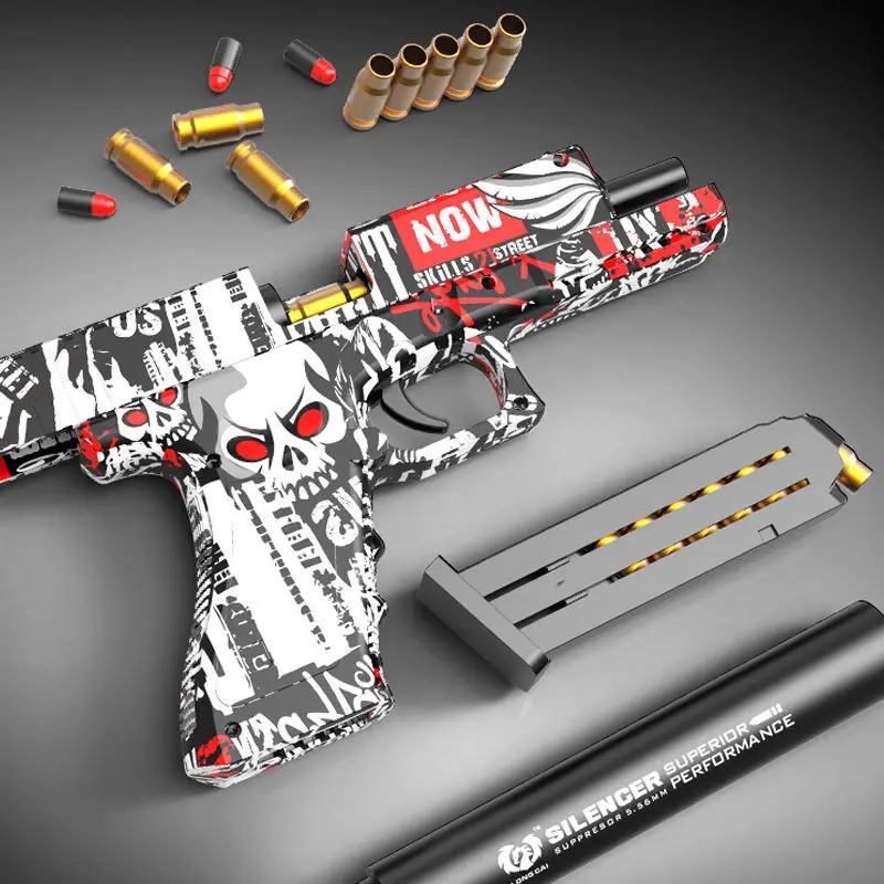 Csnoobs Glock M1911 Graffiti Toys Gun Shell eyection Airsoft Pistol ...