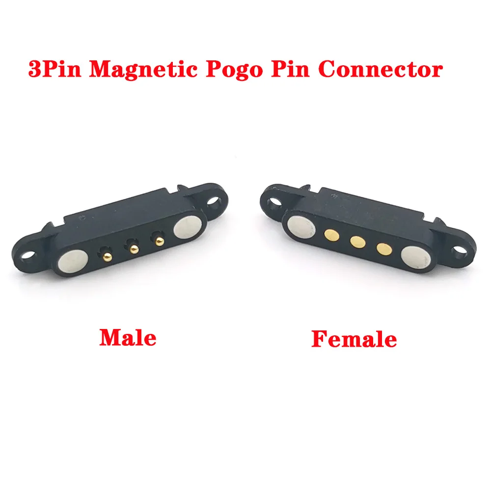 1-10pcs-2A-DC-Magnetic-Pogo-Pin-Connector-2Pin-3Pin-Pogopin-Male-Female ...