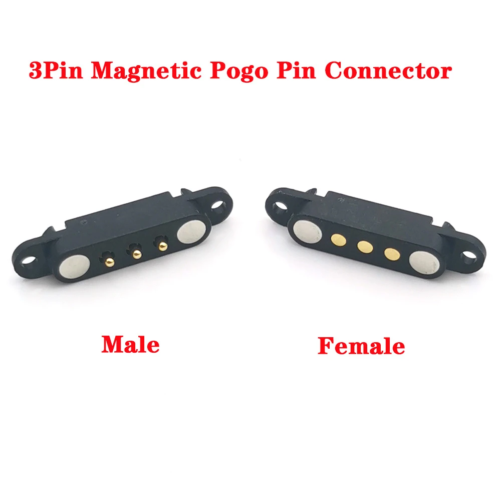 1-10pcs 2A DC Magnetic Pogo Pin Connector 2Pin 3Pin Pogopin Male Female ...