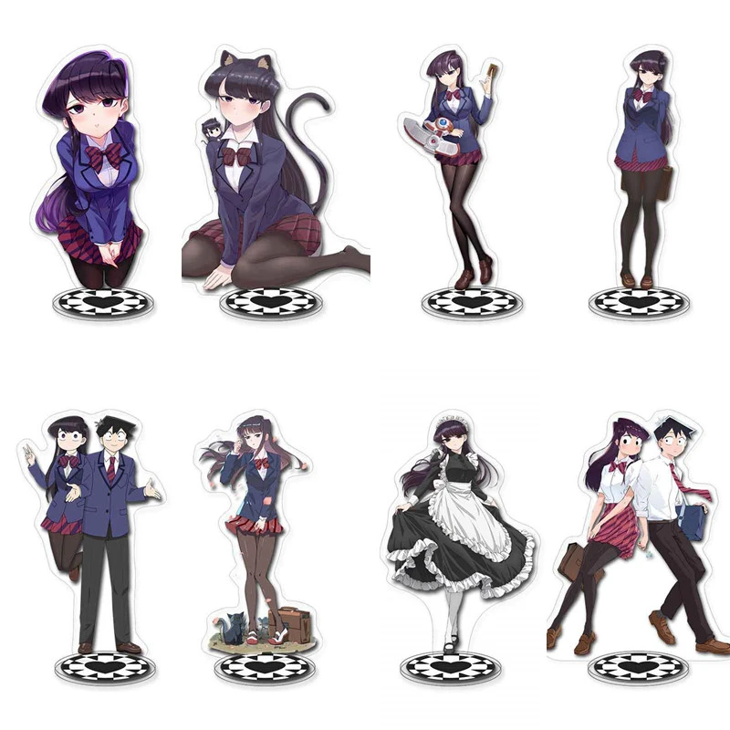 Komi não consegue se comunicar Acrílico Stand Action Figure, Anime ...