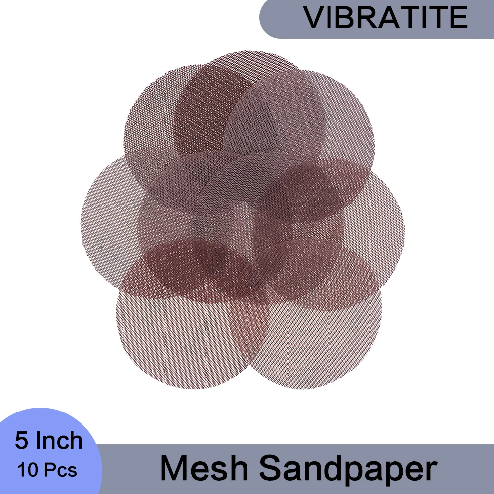 5-Inch-Mesh-Sanding-Discs-10-Pcs-125mm-Hook-Loop-Abrasive ...