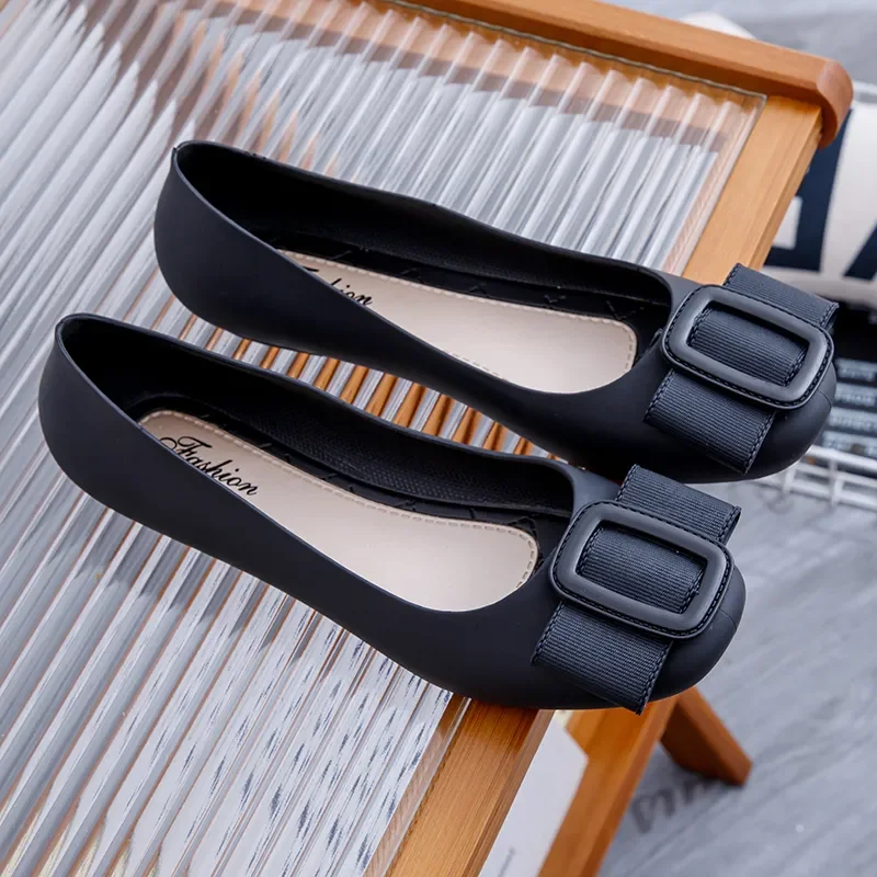 Women-Cute-White-Transparent-Spring-Slip-on-Waterproof-Rain-Loafers ...