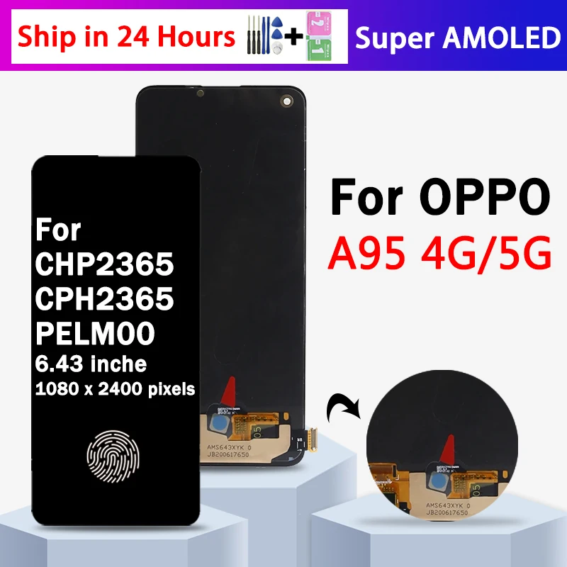 Pantalla LCD Super AMOLED para Oppo A95 CHP2365, digitalizador táctil ...