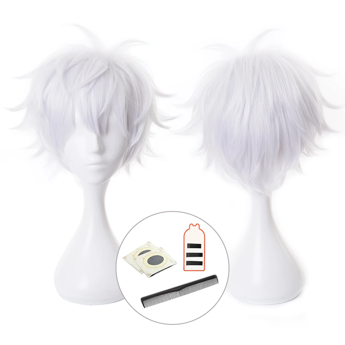 HOLOUN-Jujutsu-JJK-Anime-Satoru-Gojo-Cosplay-Wig-Rose-Net-Synthetic ...