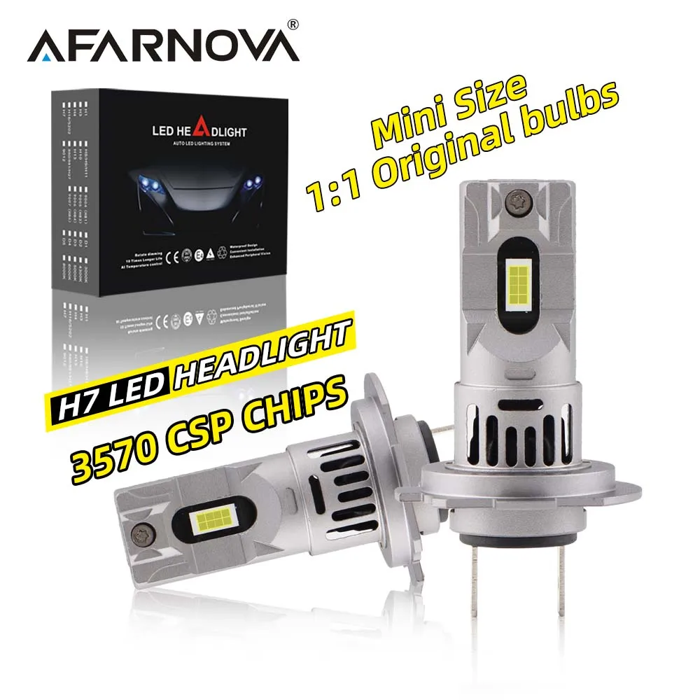 2Pcs-Turbo-H7-LED-Lights-1-1-Mini-Size-Head-Lamp-Wireless-150000LM-CSP ...