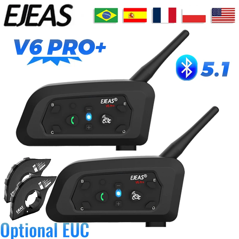 EJEAS-V6-PRO-Motorcycle-Intercom-Helmet-Bluetooth-Headset-6-Riders-800m ...