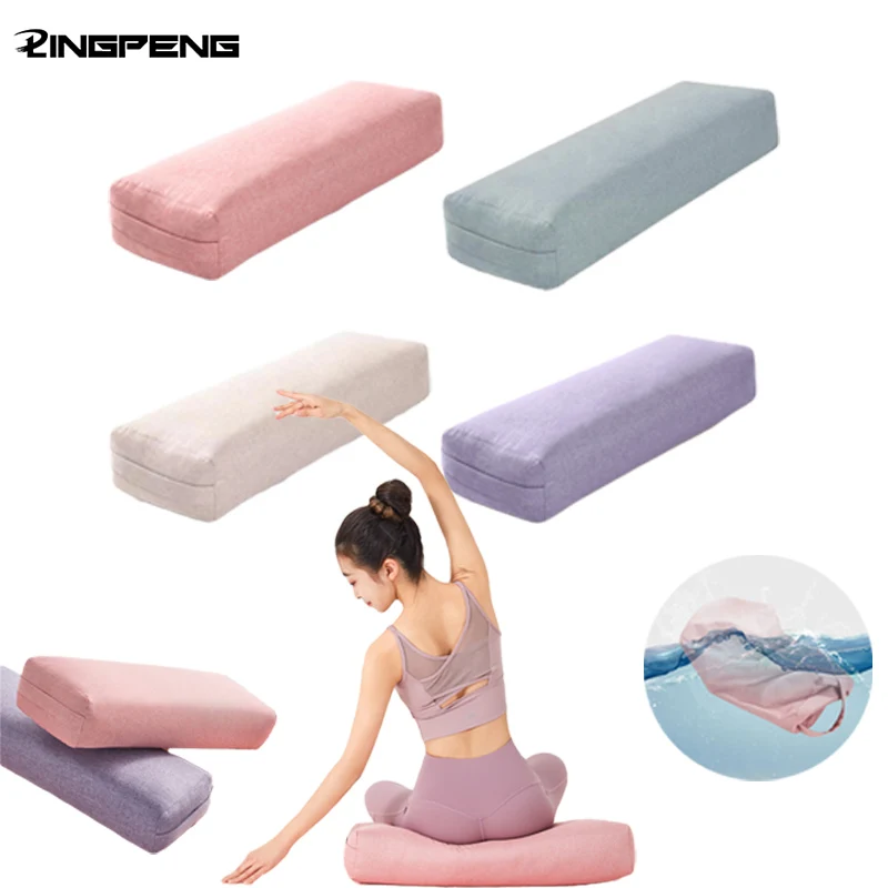 Cotton-and-linen-texture-Square-Yoga-Pillow-Sponge-Lining-Fitness-High ...
