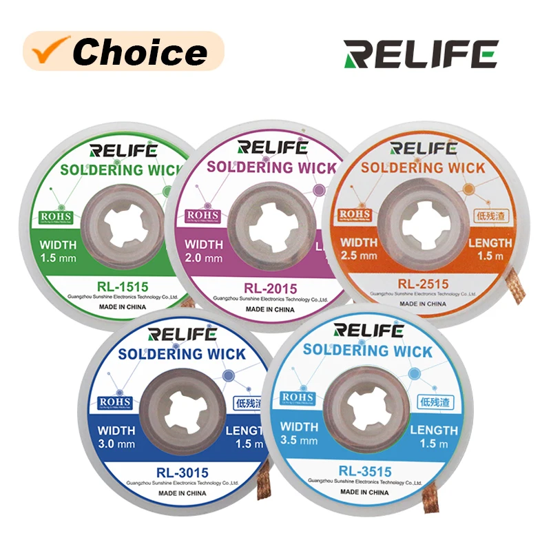 RELIFE-Soldering-Wick-RL-1515-2015-2515-3015-3515-for-PCB-Tin-Remove ...