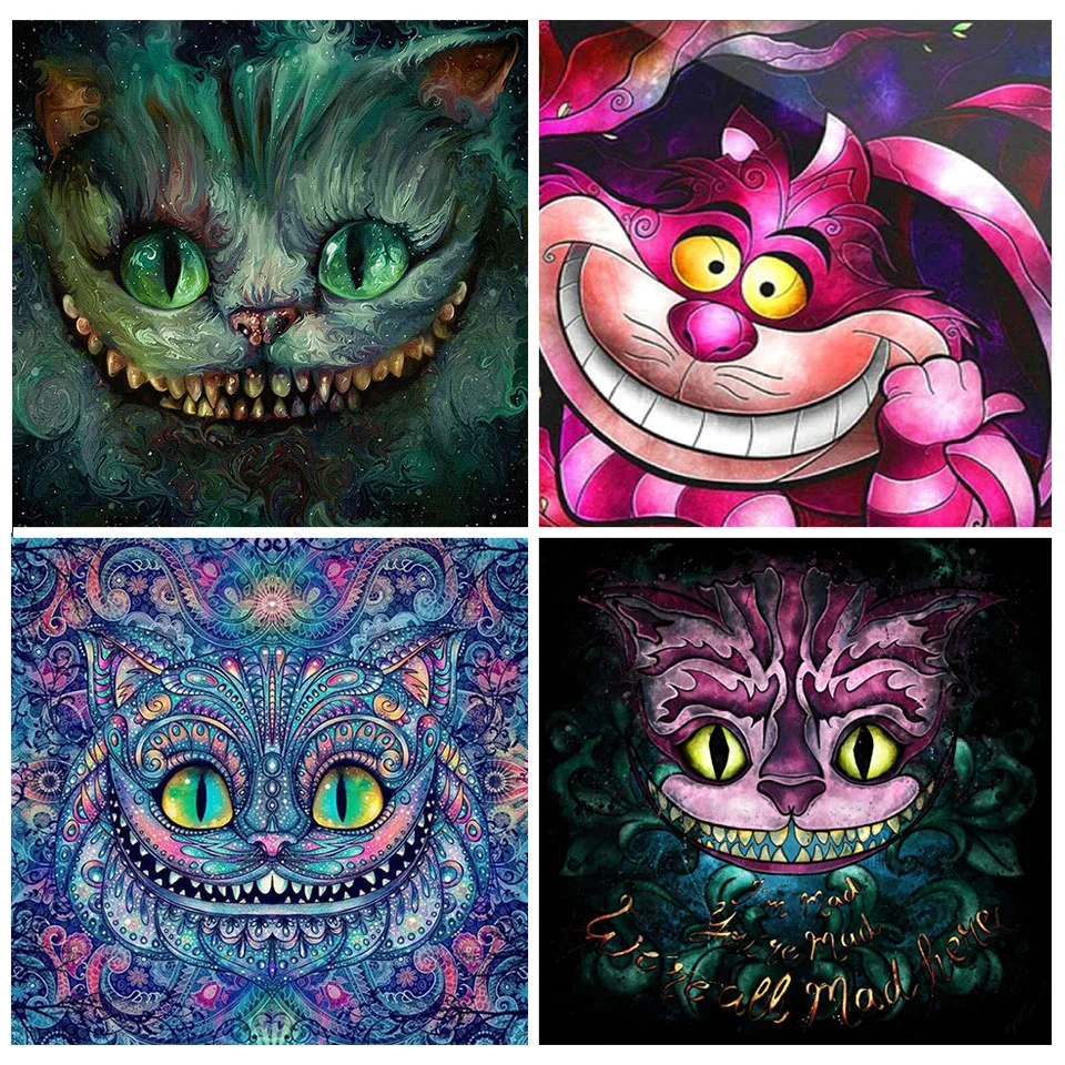 DIY-Diamond-Painting-Cheshire-Cat-Diamond-Art-5D-Full-Drill-Disney ...