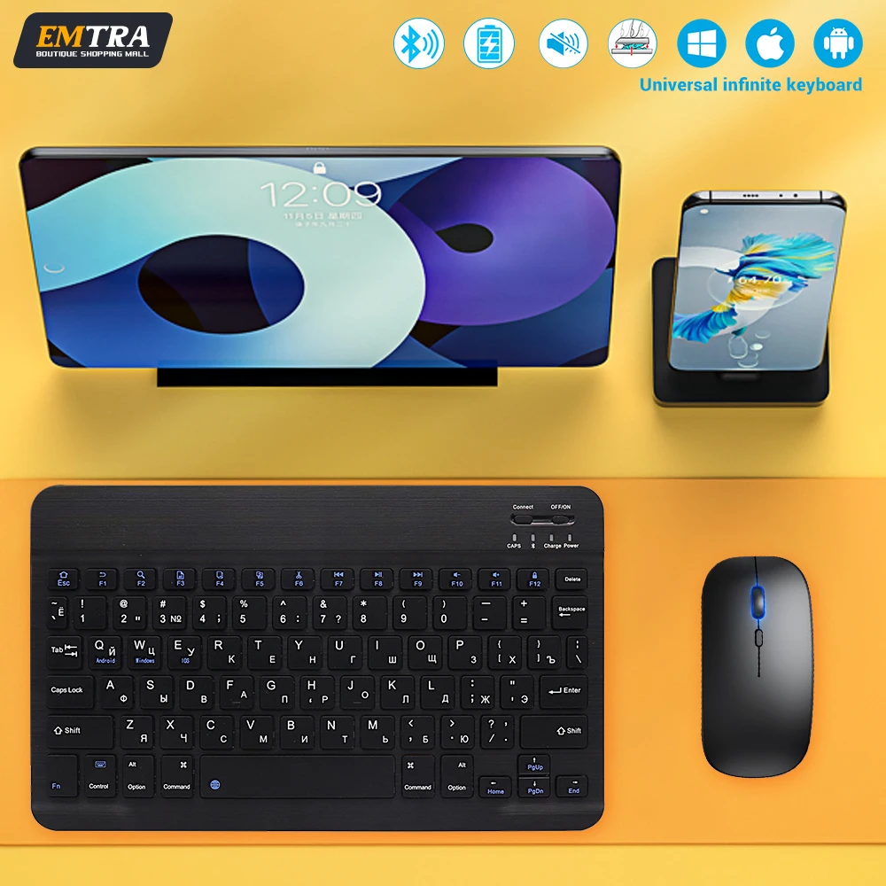 Mini-teclado-bluetooth-e-mouse-para-ipad-xiaomi-samsung-huawei-telefone ...
