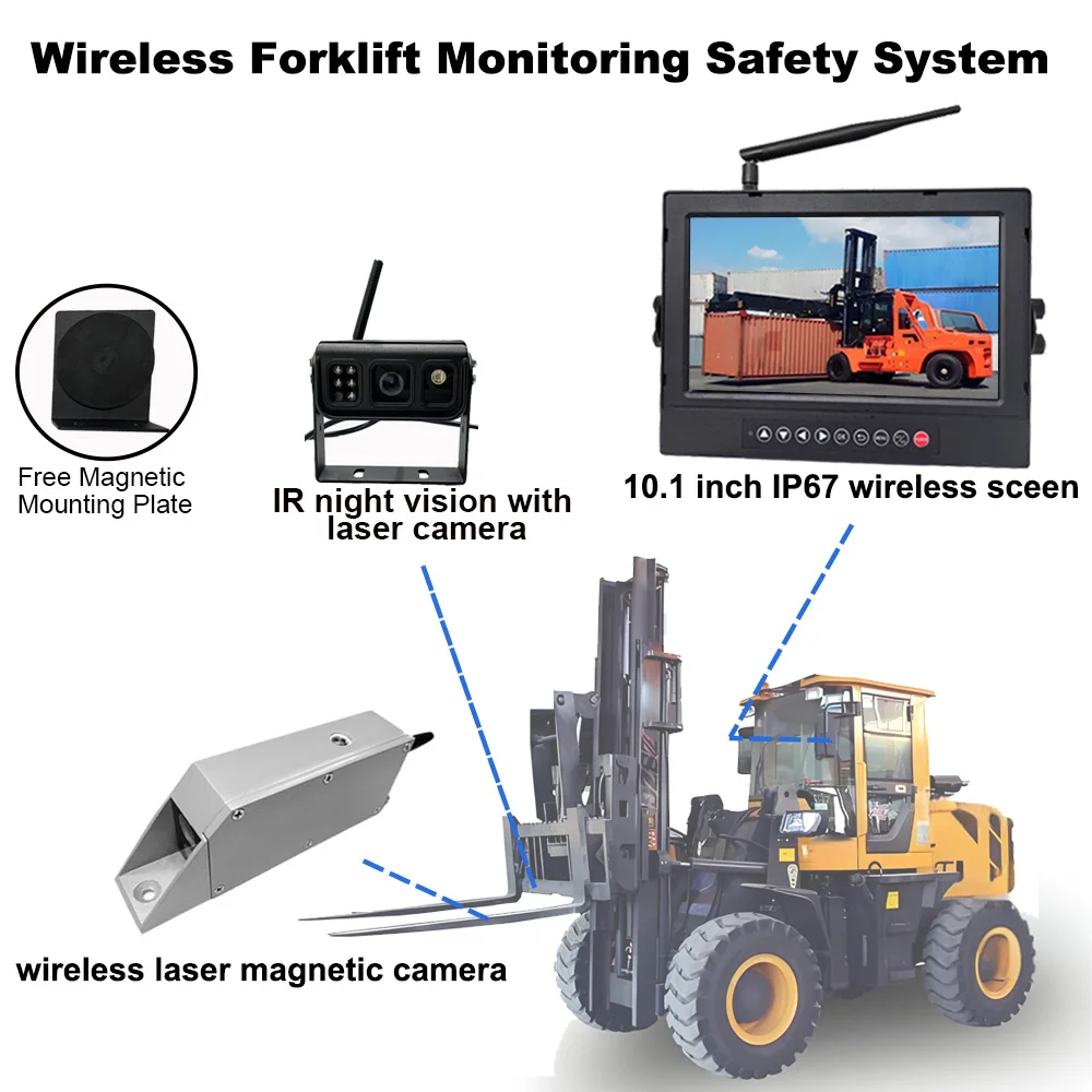 10.1 inch Forklift Wireless Recorder Monitor System AHD Metal ...
