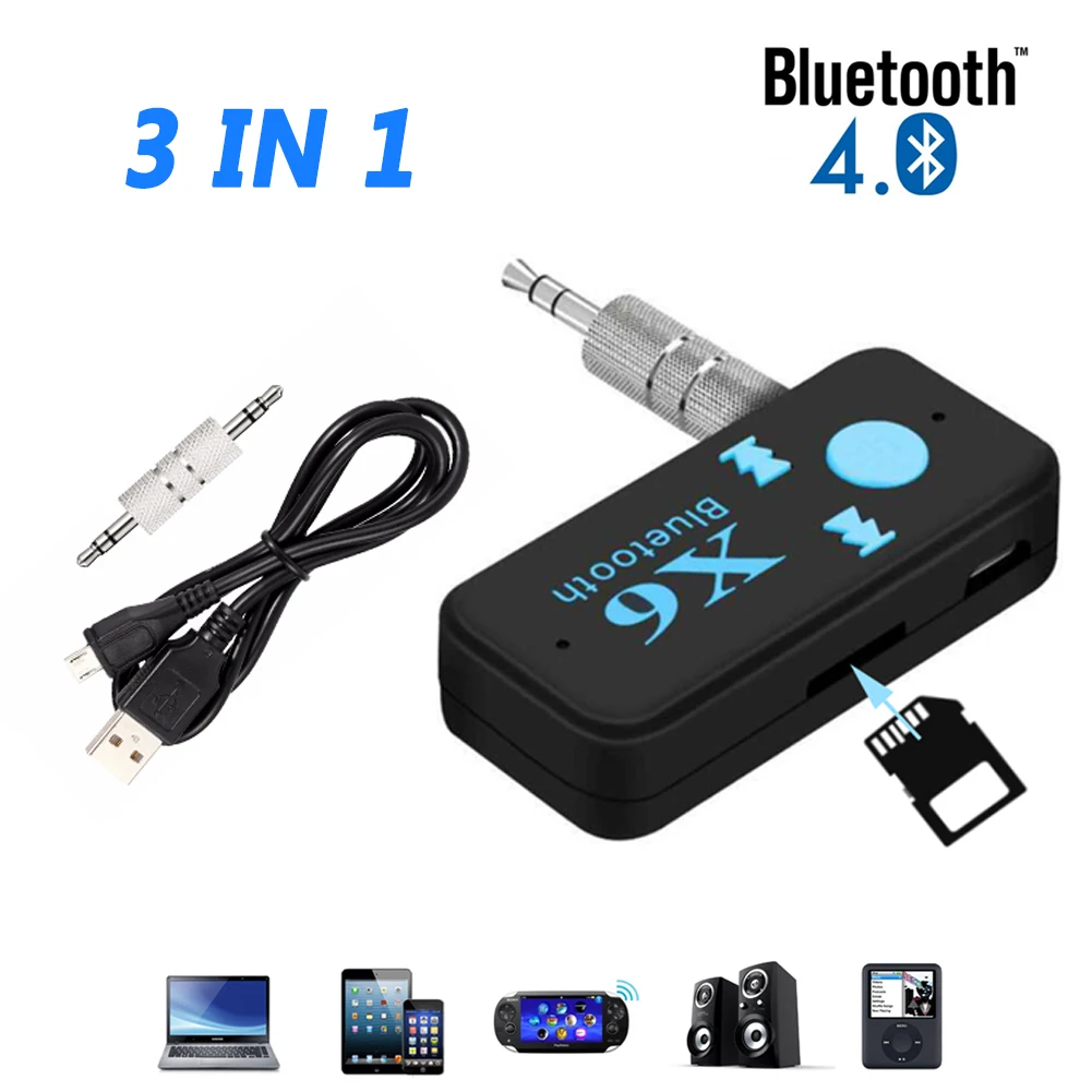 X6-Bluetooth-Receiver-3-5mm-Aux-Jack-USB-Wireless-Audio-Adapter ...