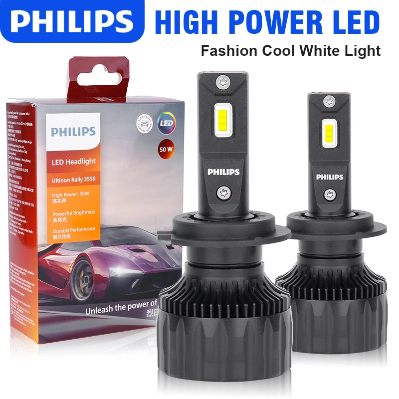 Philips-Ultinon-Rally-3550-LED-H4-H7-H11-HB3-HB4-HIInter-Max-Power-50W ...
